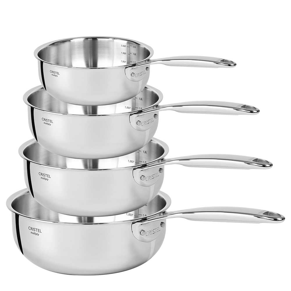 Lot de 4 Casseroles CASTEL'PRO Inox - CRISTEL – Le Comptoir de France