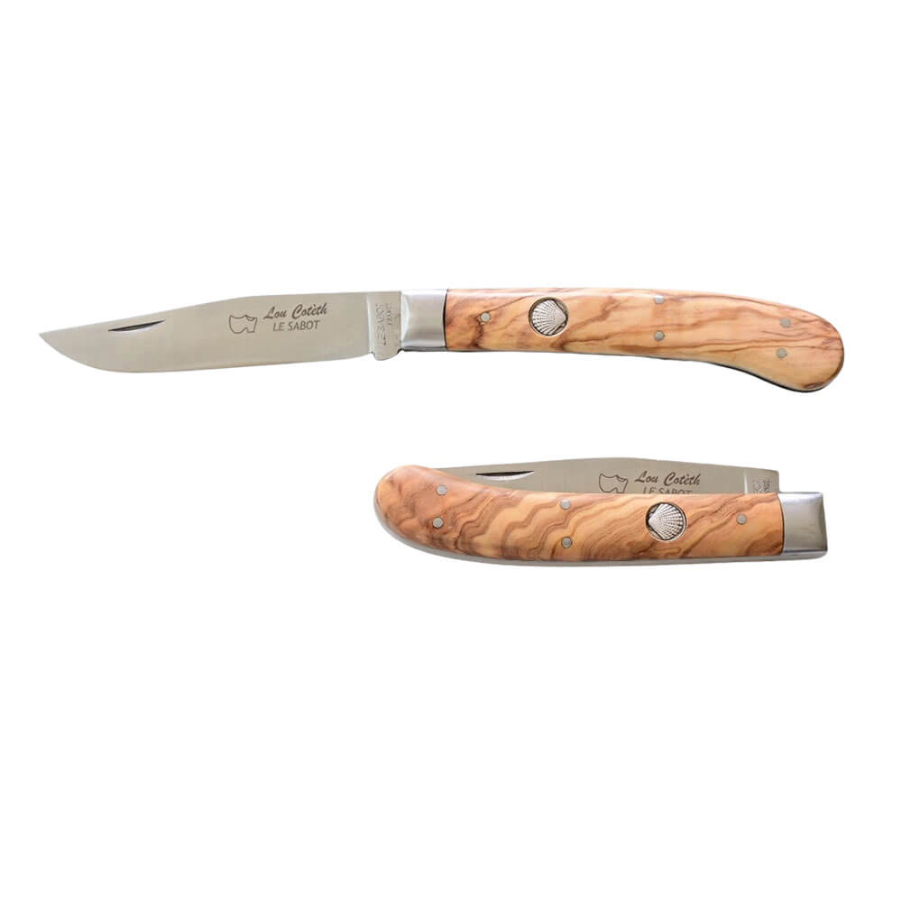Couteau Pliant Lou Coteth Pélerin Manche Olivier - Au Sabot – Le ...