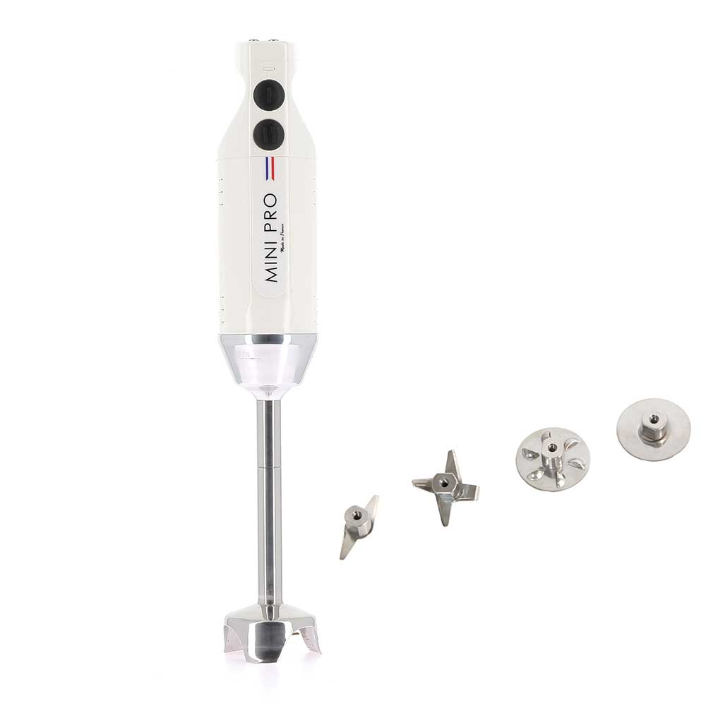 Mixeur plongeant polyvalent mini-pro Blanc 4 couteaux- DYNAMIC – Le ...